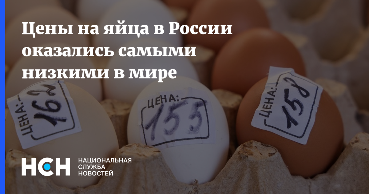 Цены на яйца в России оказались самыми низкими в мире